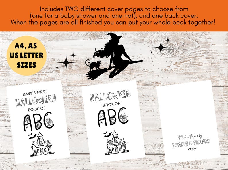 Halloween Book of ABC - Baby's First ABC Book - Printable PDF Digital ...