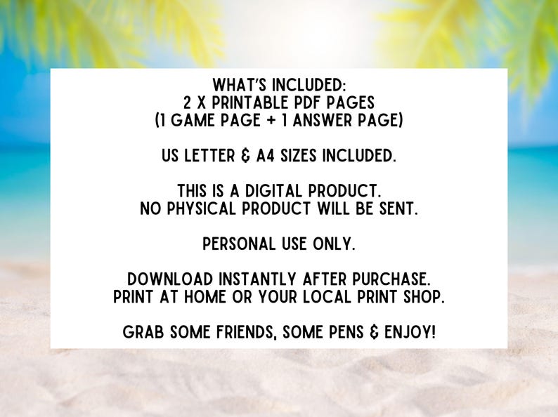 Summer Emoji Pictionary Game! PRINTABLE Summer Emoji Game, Summer Party ...