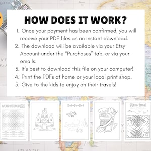 Kids Travel Activities! Printable Pdf, Instant Digital Download ...