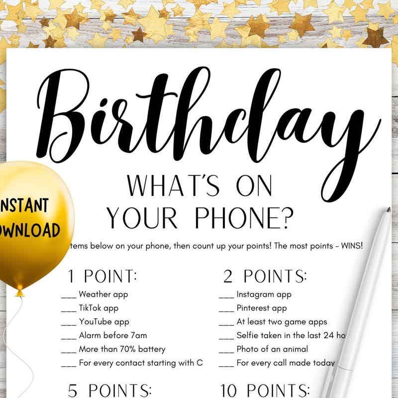 Whats on Your Phone Game - Etsy