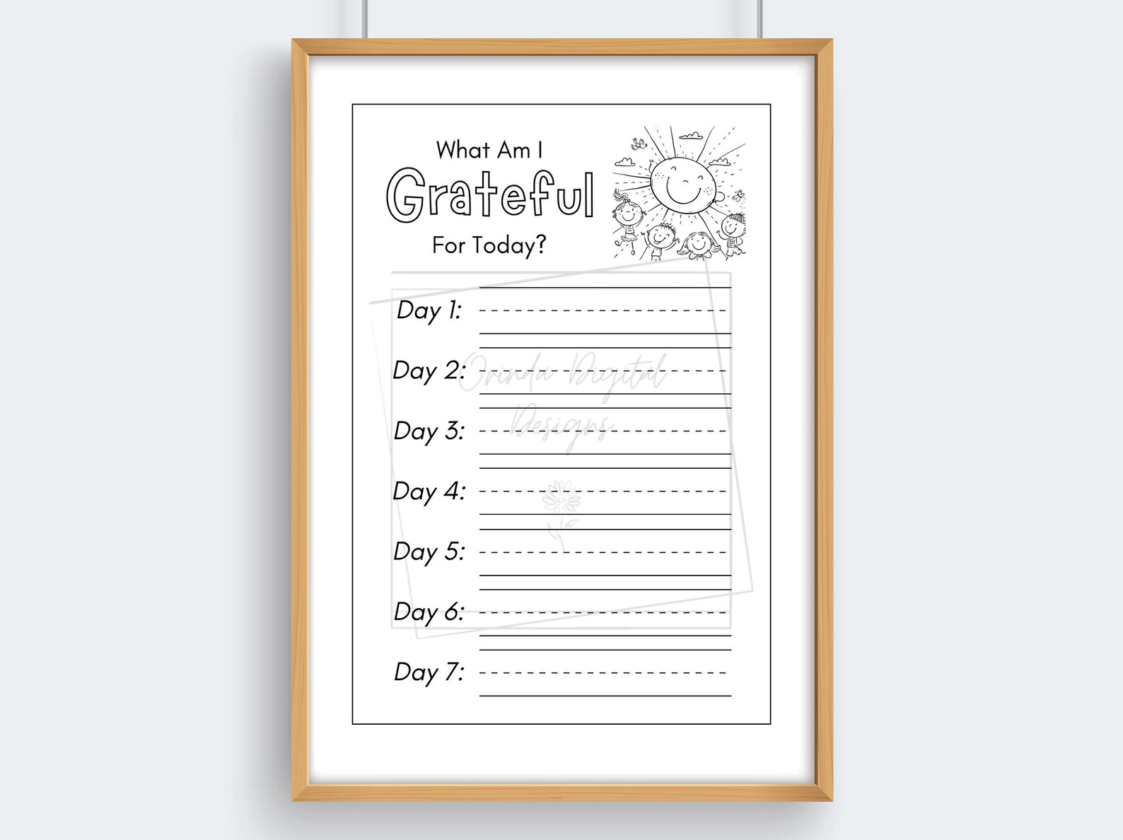 Kids Weekly Daily Gratitude Page. What Are You Grateful For ...