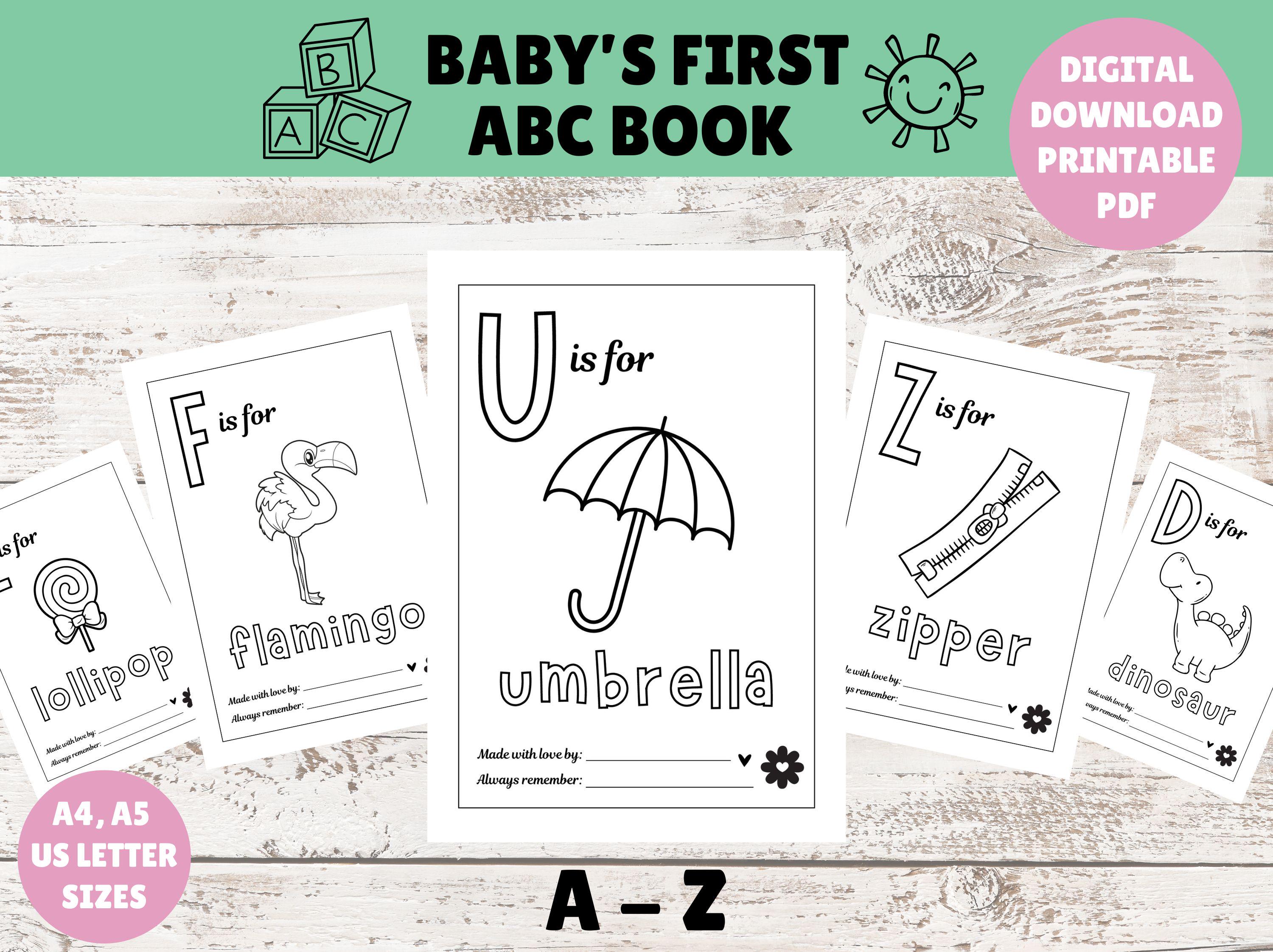 ABC Book Baby's First ABC Book Printable PDF Digital Download Baby ...