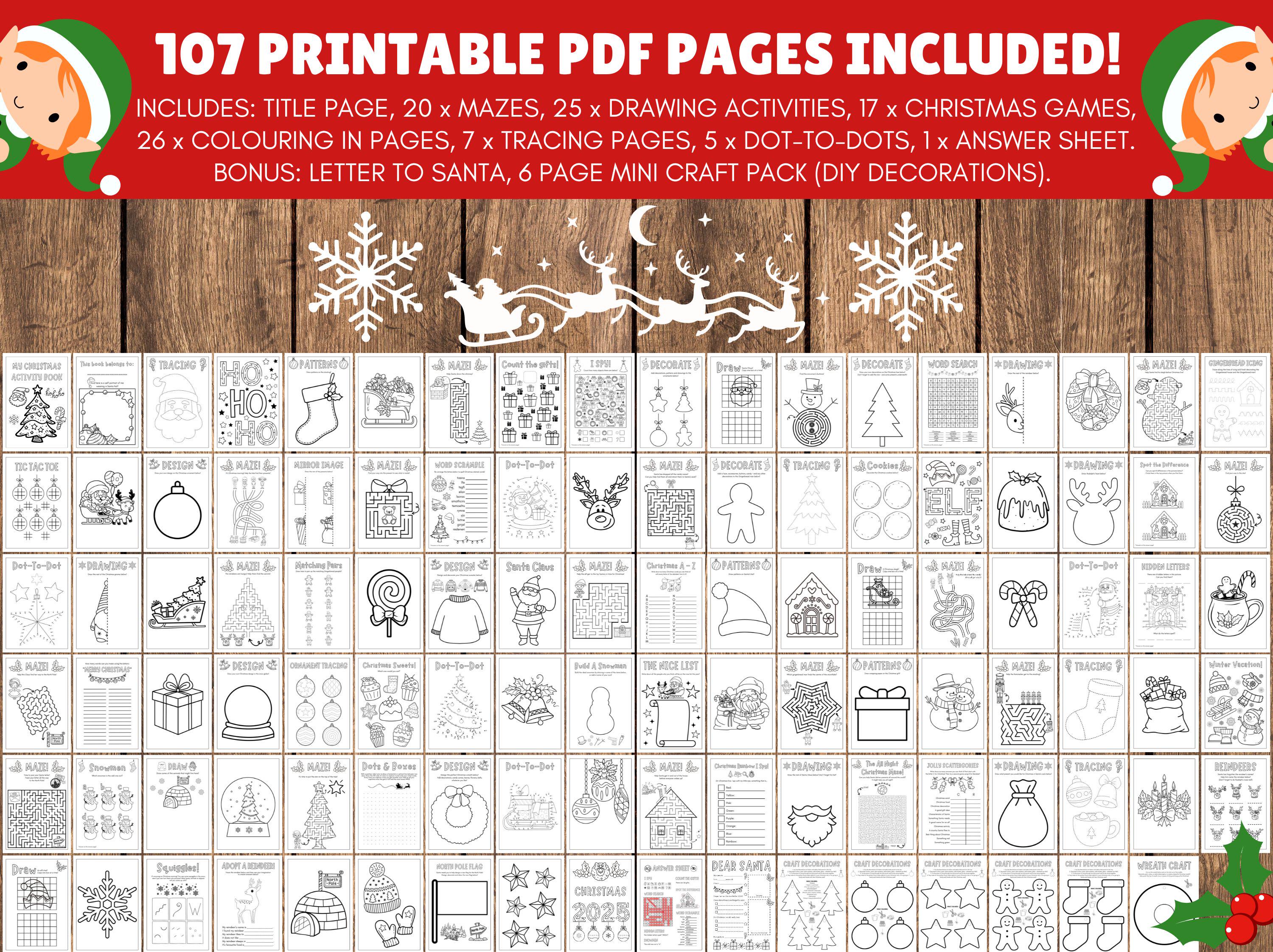 100+ Pages - the ULTIMATE Kids Christmas Activity Bundle! BONUS Letter ...