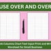 Printable Blank Column Chart Template: Lined Heading (PDF, JPG, PNG) - Etsy