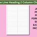 Printable Blank Column Chart Template: Lined Heading (PDF, JPG, PNG) - Etsy