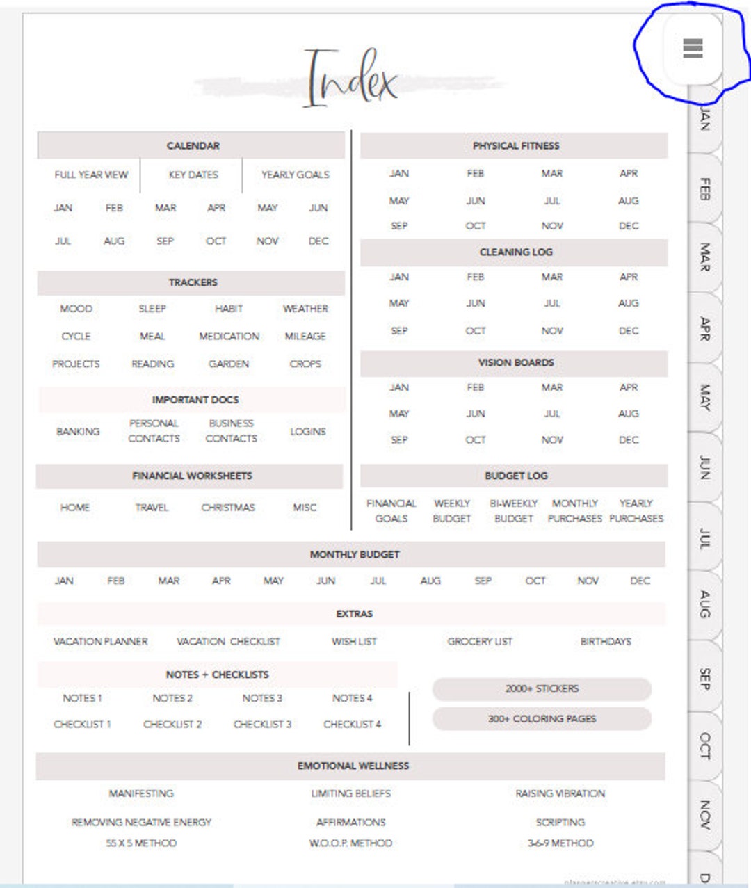 Digital Planner, All in ONE Planner, Goodnotes Planner ...