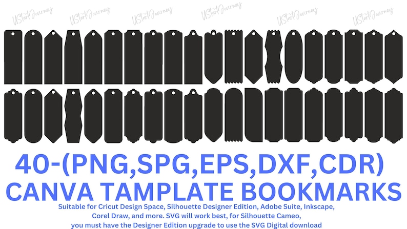 1200+ Floral Watercolor Bookmark Designs: High DPI PNG (digital ...