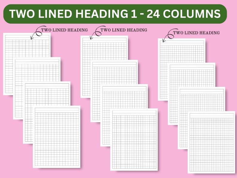 Blank Column Chart Template: Printable Table Grid (digital Download) - Etsy
