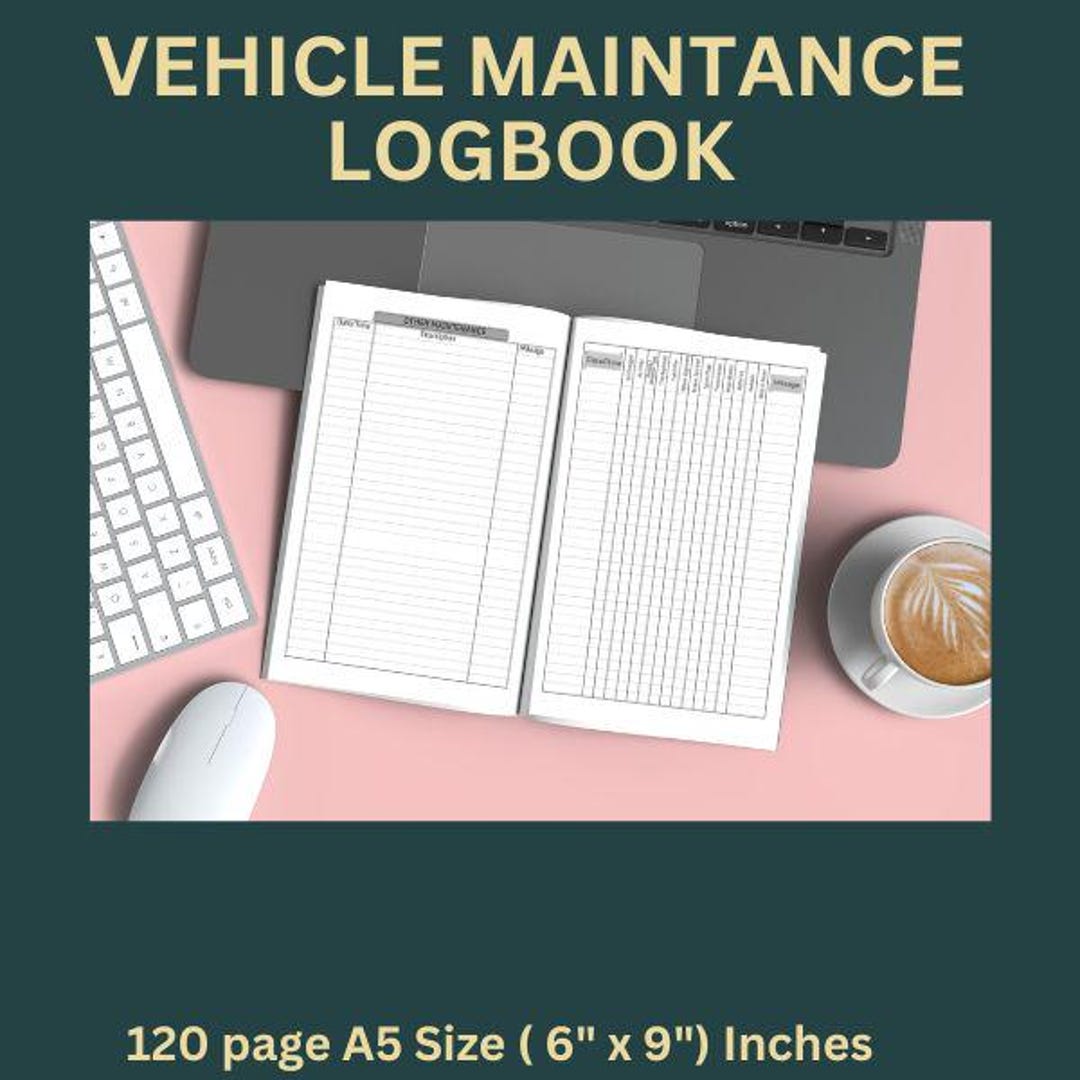Printable Vehicle Maintenance Log | Vehicle Car Expense Log | Vehicle ...