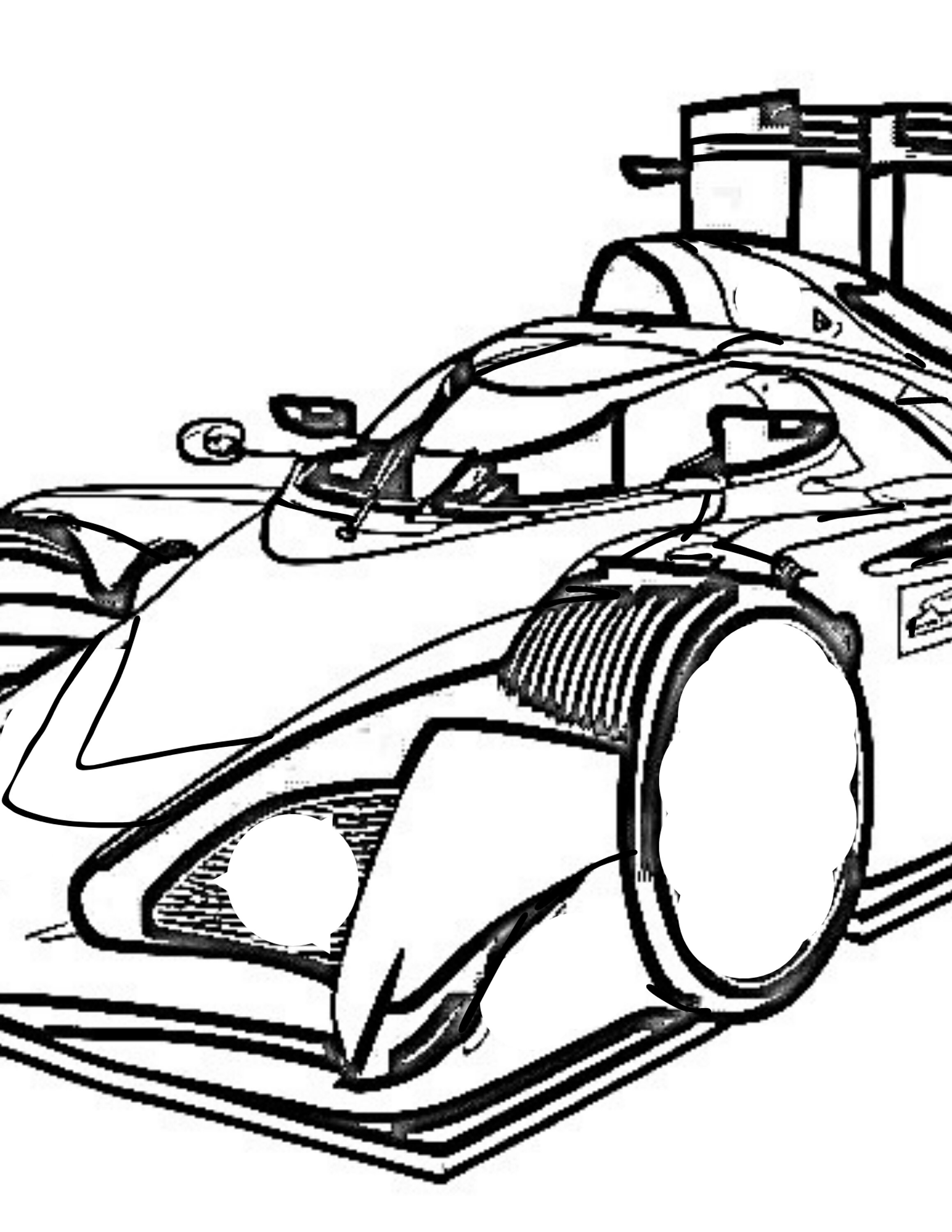 Race Cars Coloring Pages For Boys
