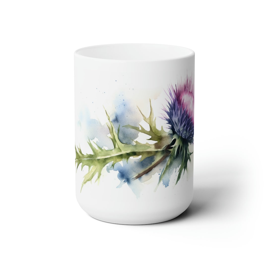 Ceramic Mug 15oz - Milk Thistle | Herbal Design | Coffee , Tea Mug ...