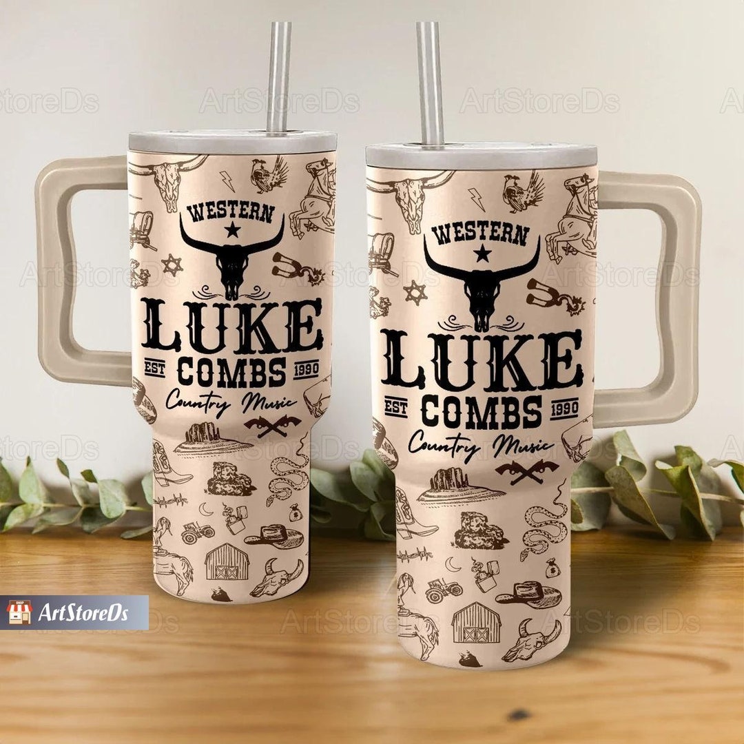 Luke Combs Tumbler 40oz, Luke Combs Tumbler, Luke Combs Coffee Tumbler ...