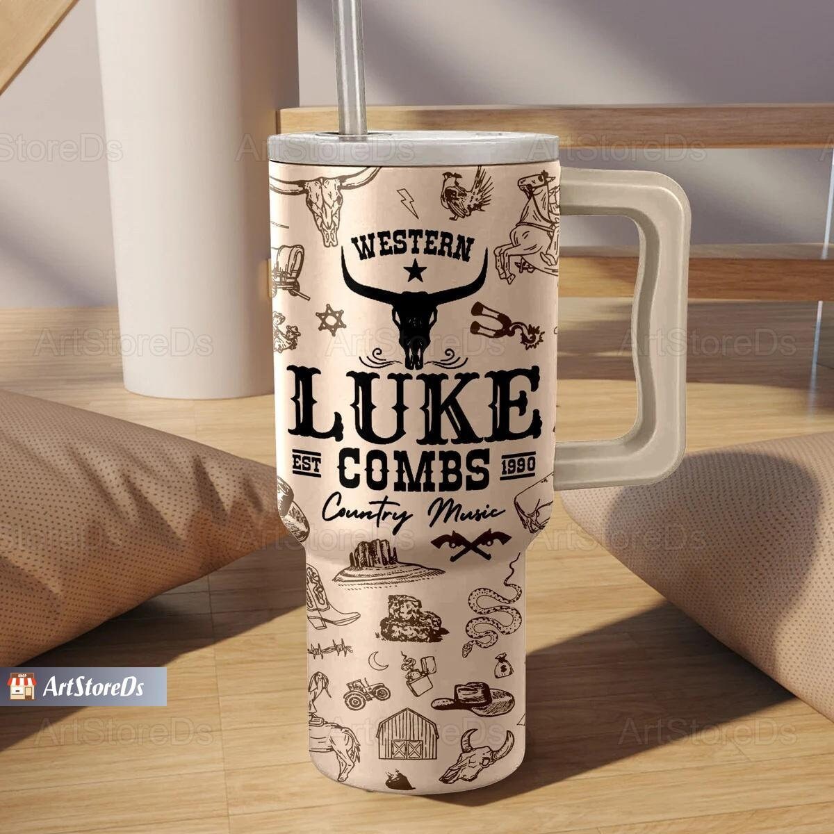 Luke Combs Tumbler 40oz, Luke Combs Tumbler, Luke Combs Coffee Tumbler ...