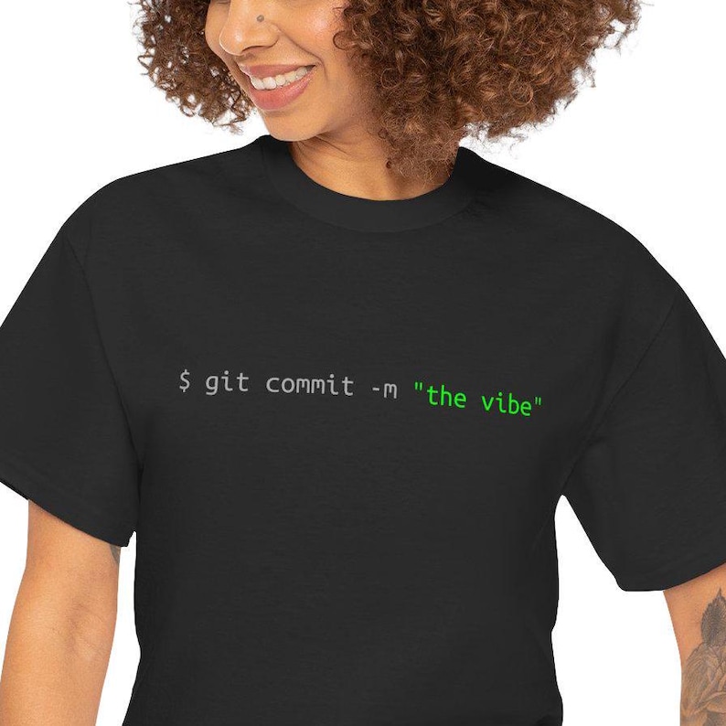 Ubuntu Mono Font Git Commit Vibe Unisex Heavy Cotton Tee, Coding Trend ...