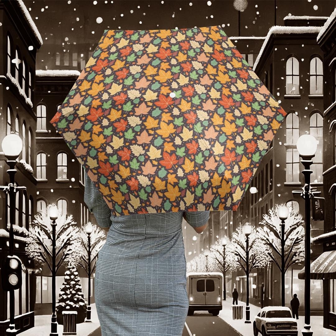 Leafy Fall Umbrella for Rain or for Sun Protection. Great for Autumn ...