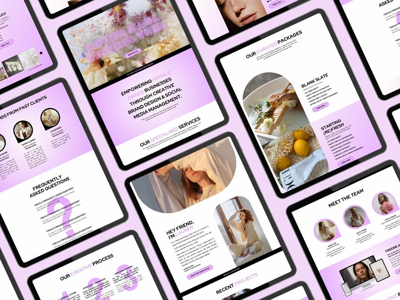 Bold Website Template for Canva | One-page Canva Website Template for ...