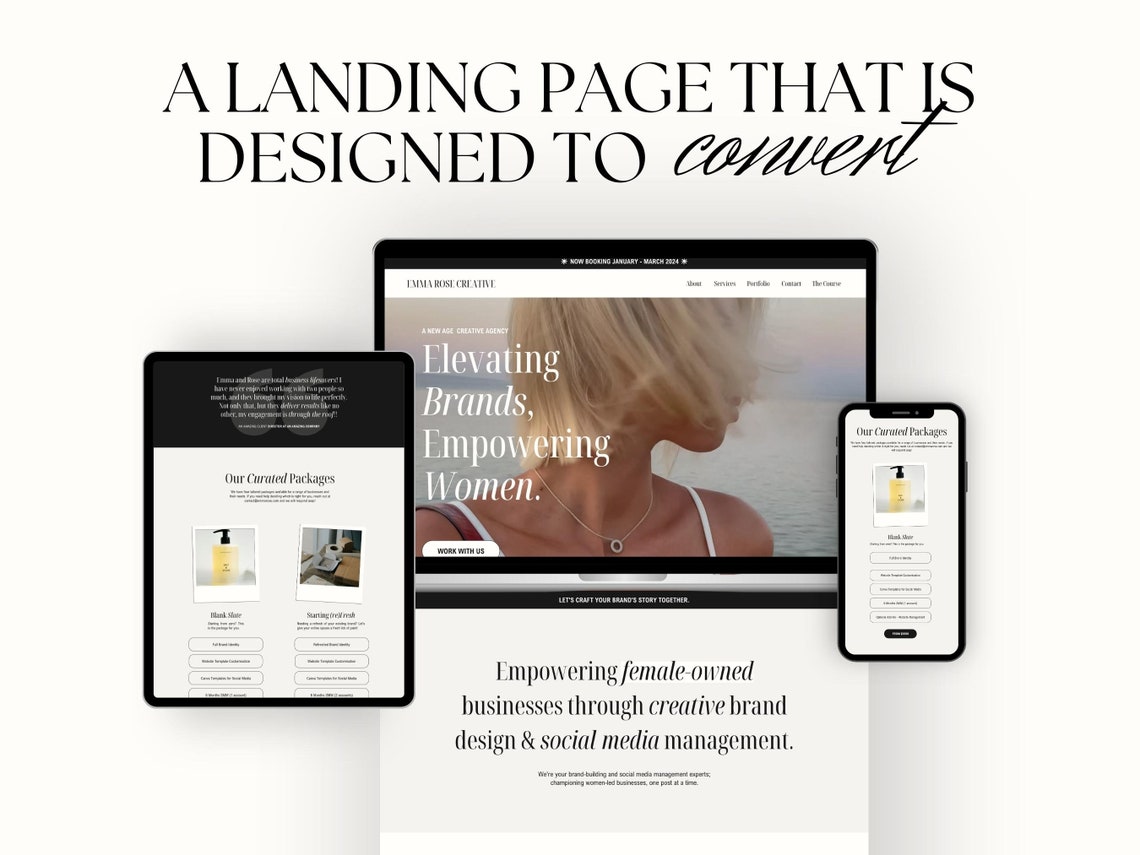 Minimalist Website Template for Canva One-page Canva Website - Etsy ... Minimalist Website Template for Canva One-page Canva Website - Etsy ...