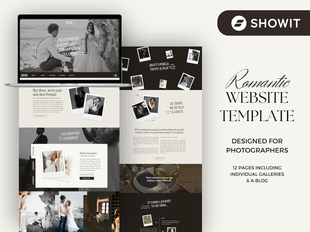 Premium Showit Photography Website Template Design | Website Portfolio ...