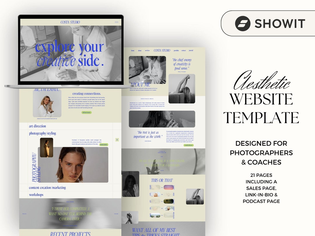 Showit Website Design Template Bundle, Website for Photographers ...