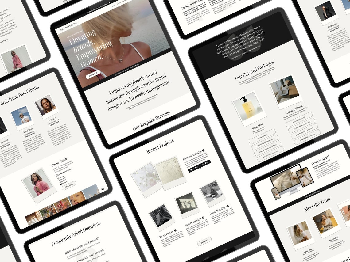 Minimalist Website Template for Canva One-page Canva Website - Etsy ... Minimalist Website Template for Canva One-page Canva Website - Etsy ...