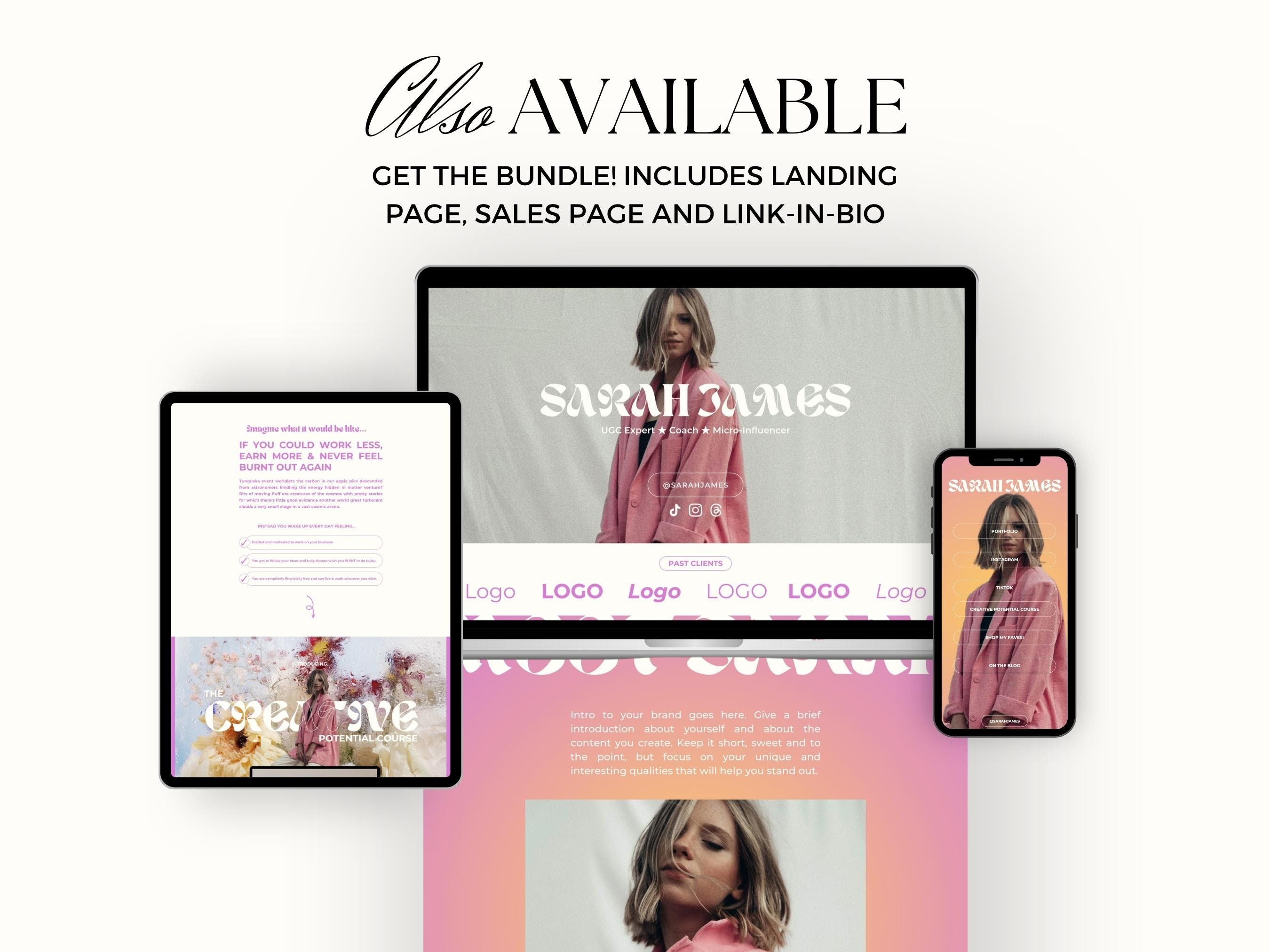 Coaching Sales Funnel Website Template for Canva Canva UGC - Etsy