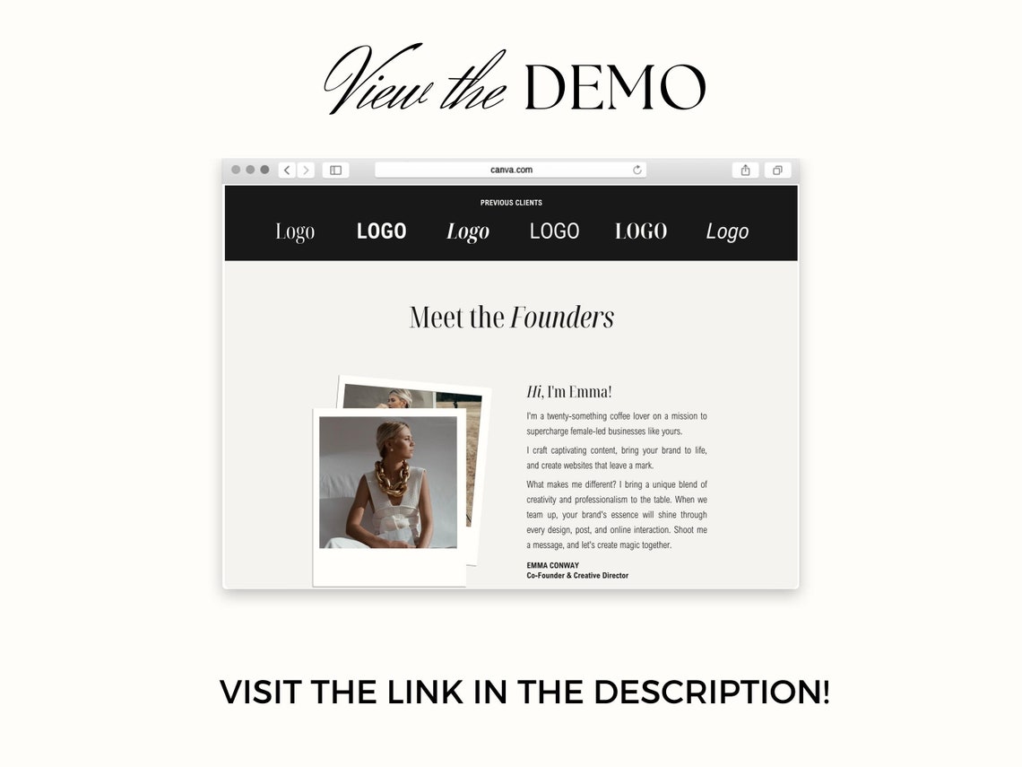Minimalist Website Template for Canva One-page Canva Website - Etsy ... Minimalist Website Template for Canva One-page Canva Website - Etsy ...