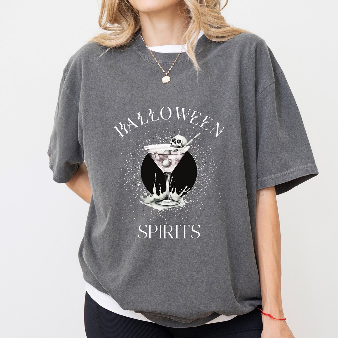 Halloween Spirits Drinking Shirt, Comfort Colors, Halloween Party T ...