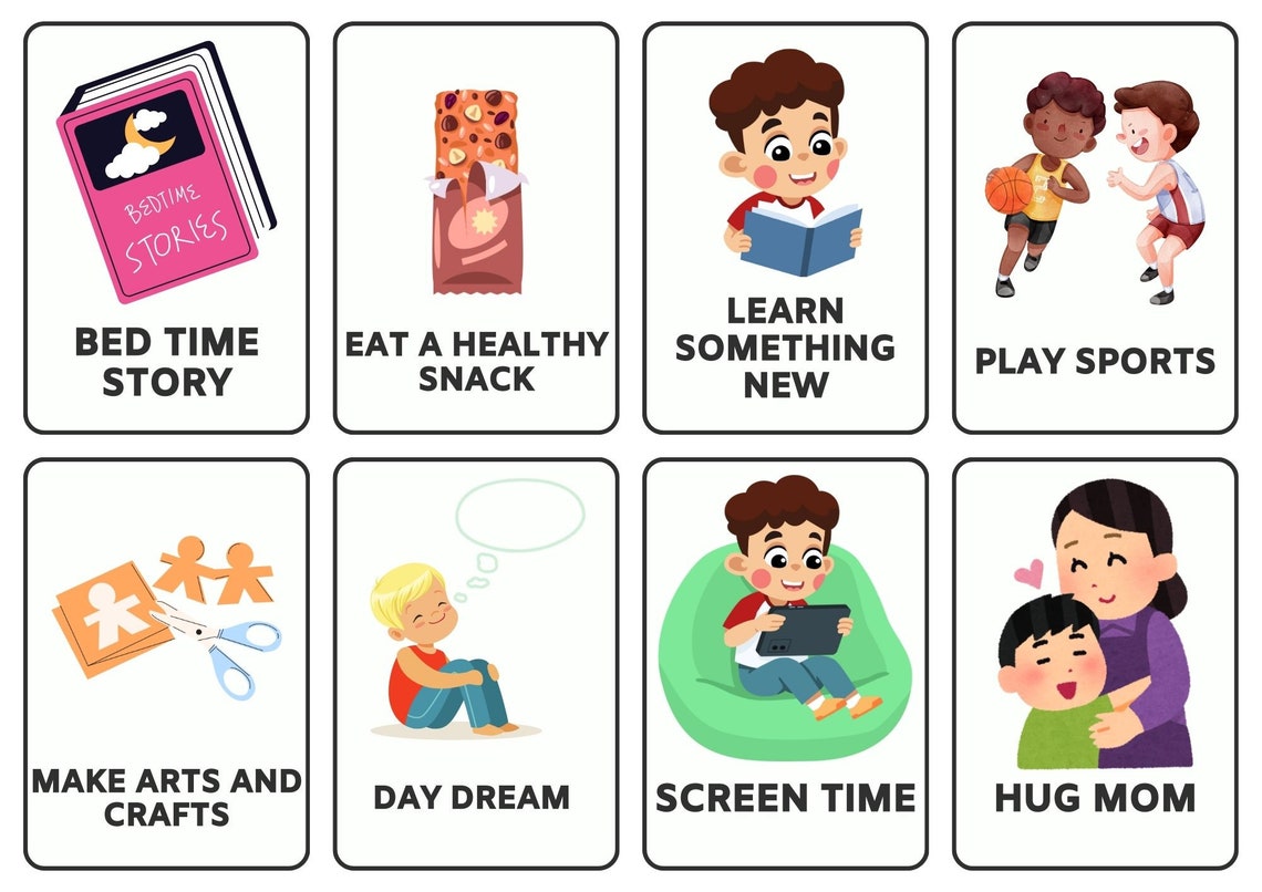 Fun Daily Routine Cards for Toddlers- Editable - Etsy