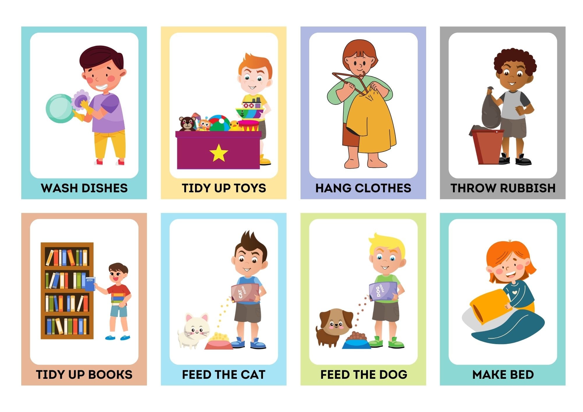 Fun Daily Routine Cards for Toddlers- Editable - Etsy