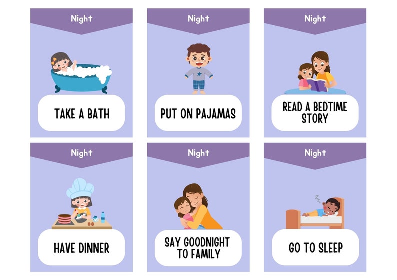 Fun Daily Routine Cards for Toddlers- Editable - Etsy