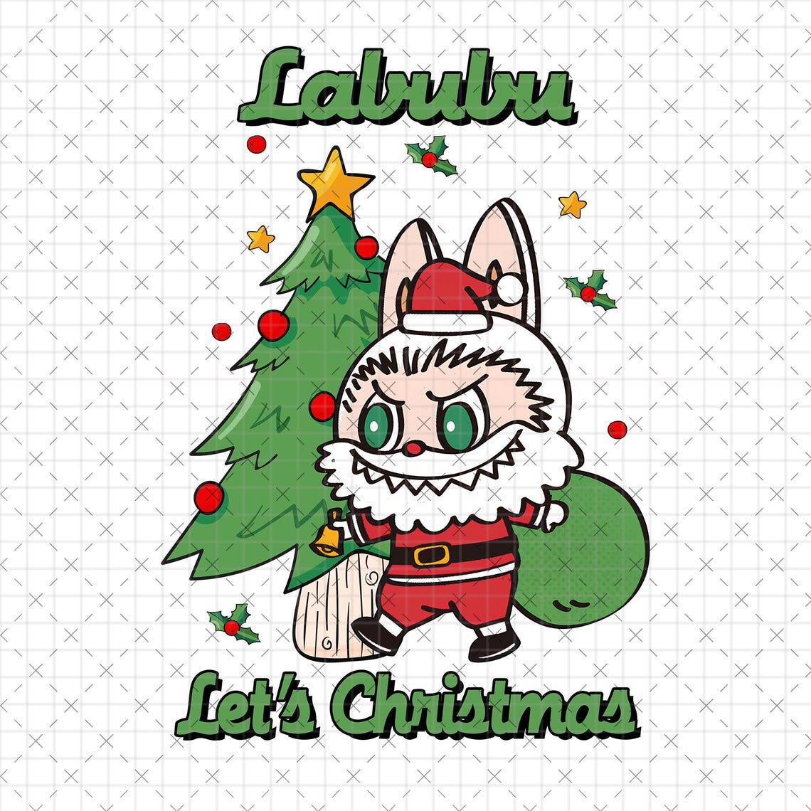 Labubu Christmas Png,labubu Monster Png,cute Labubu Png,lovely Labubu ...