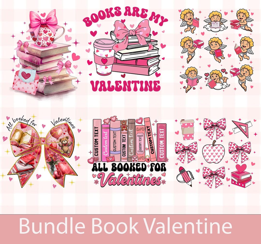 Book Valentine Bundle Png, Valentine Book Png, Valentines Png Design ...