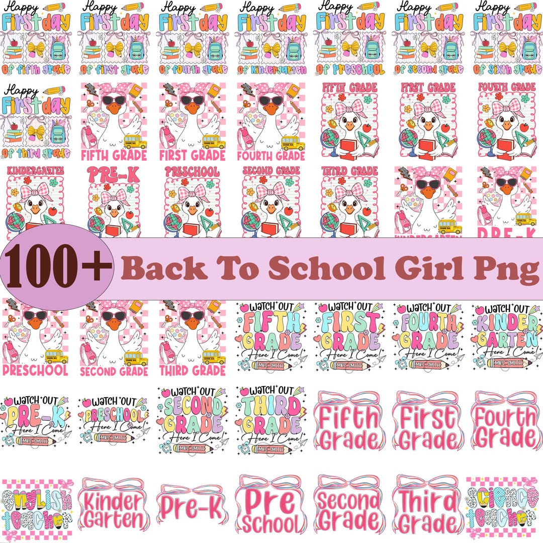 100+ Bundle Back to School Girl Png, Sily Goose Teacher Png, Girly ...