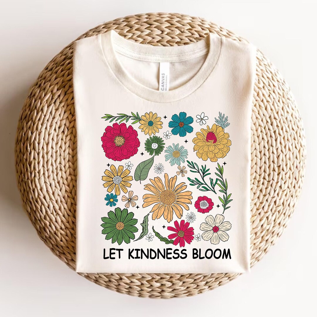 Let Kindness Bloom Png, Flower Png, Retro Flower Png, Boho Flower Png ...