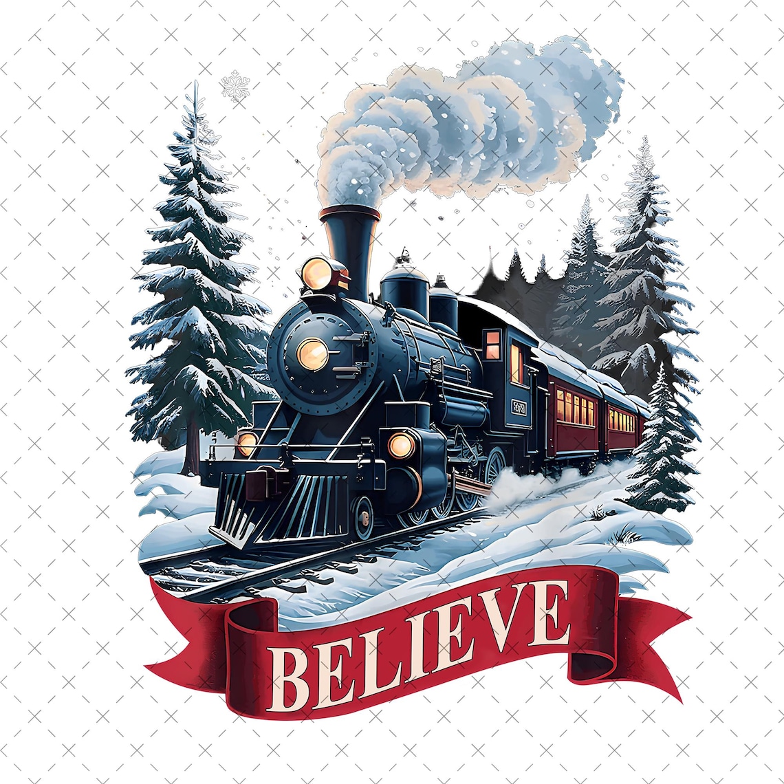 Believe the Polar Express Christmas Png, Christmas Train Png,north Pole ...