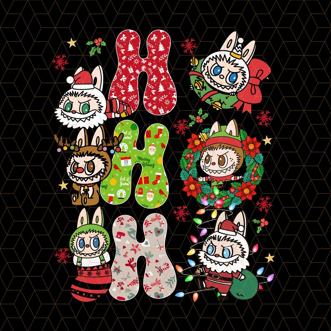 Ho Ho Ho Labubu Merry Christmas Png, Xmas Labubu Png, Labubu Gift Png ...