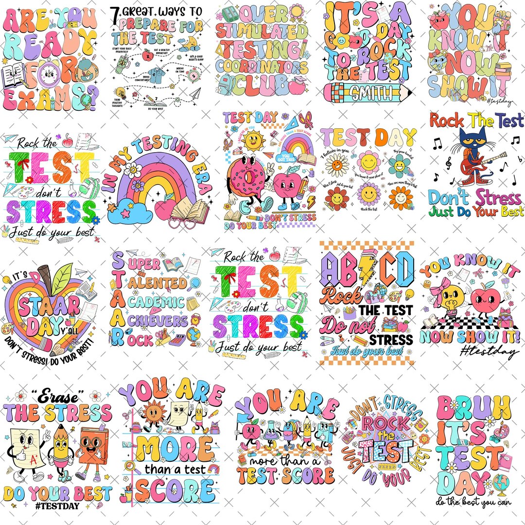 50+ Test Day Png Bundle, Testing Day Sublimation, State Testing Png ...