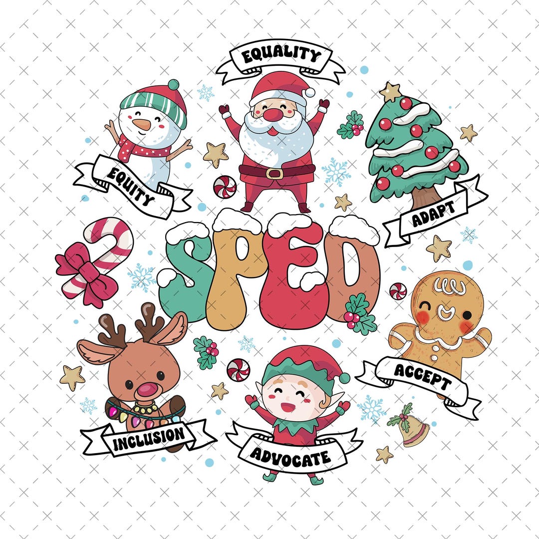 Christmas SPED Teacher Life Png, Special Education Christmas Png ...