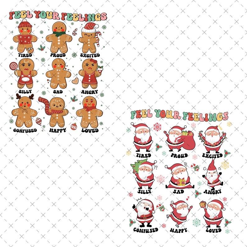Feel Your Feelings Png, Santa Claus Christmas, Xmas Cute Gingerbread ...