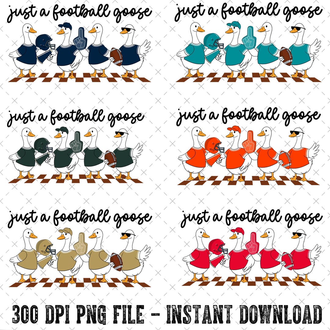 Just A Football Goose Bundle Png, Retro American Football Goose Png ...