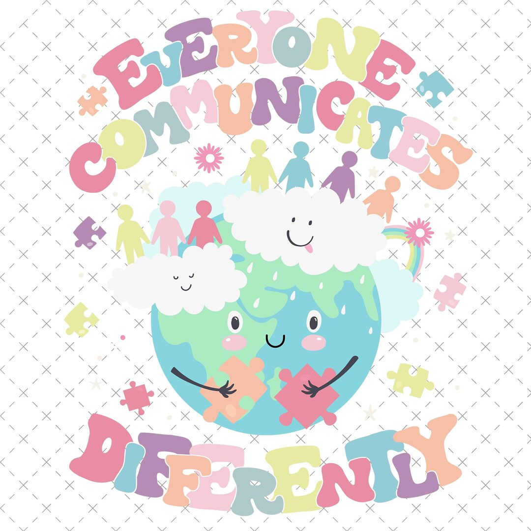 Everyone Communicates Differently Png, Autism Awareness Png, Autism ...