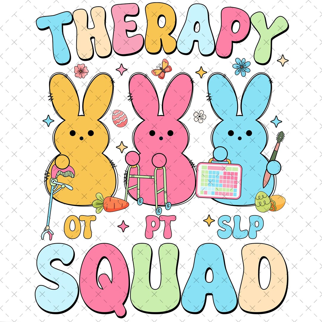 SLP OT PT Easter Bunny ,therapy Squad Easter Day Png, Occupational ...