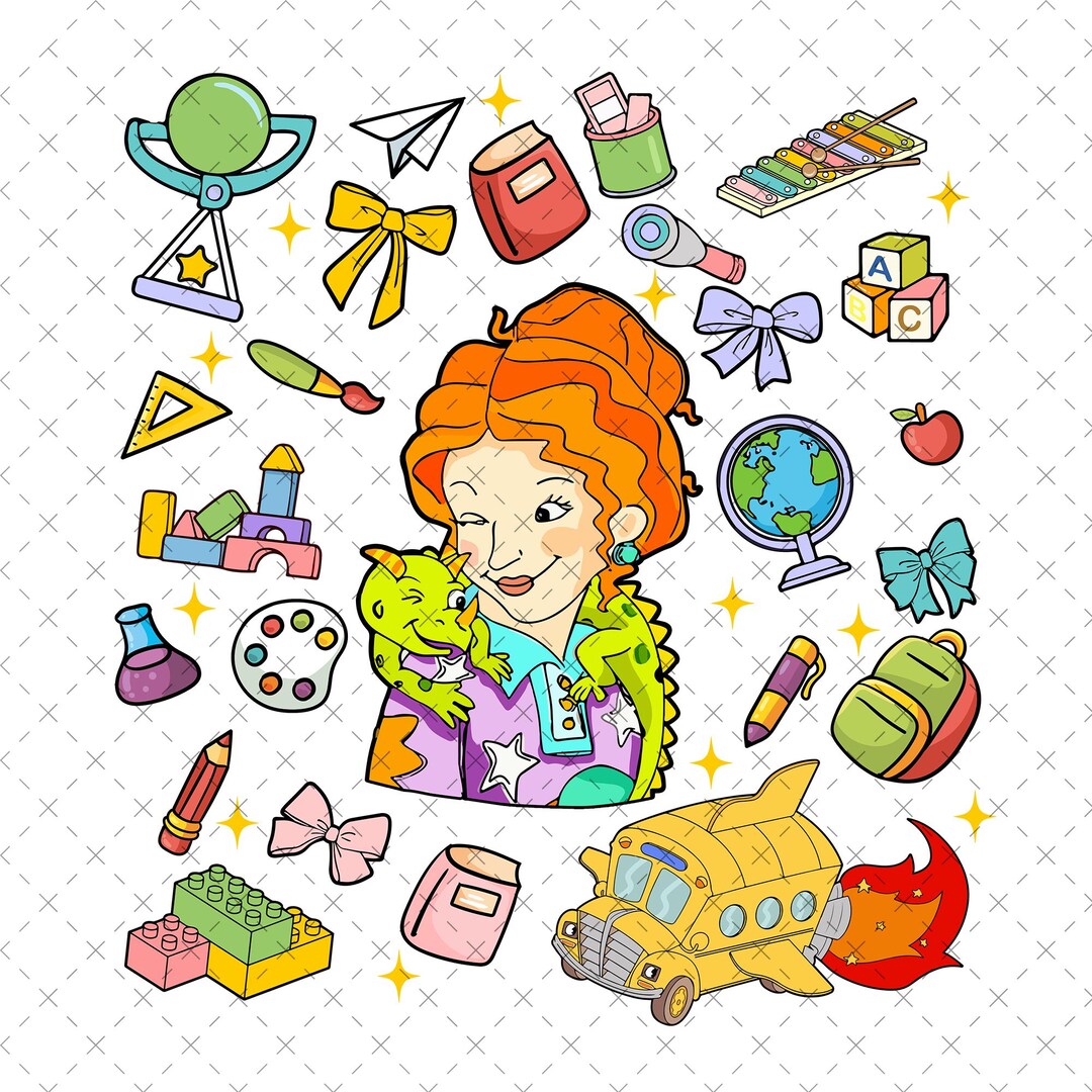 The Magic School Bus Bundle Png, I Still Read Children Book, Cartoon ...