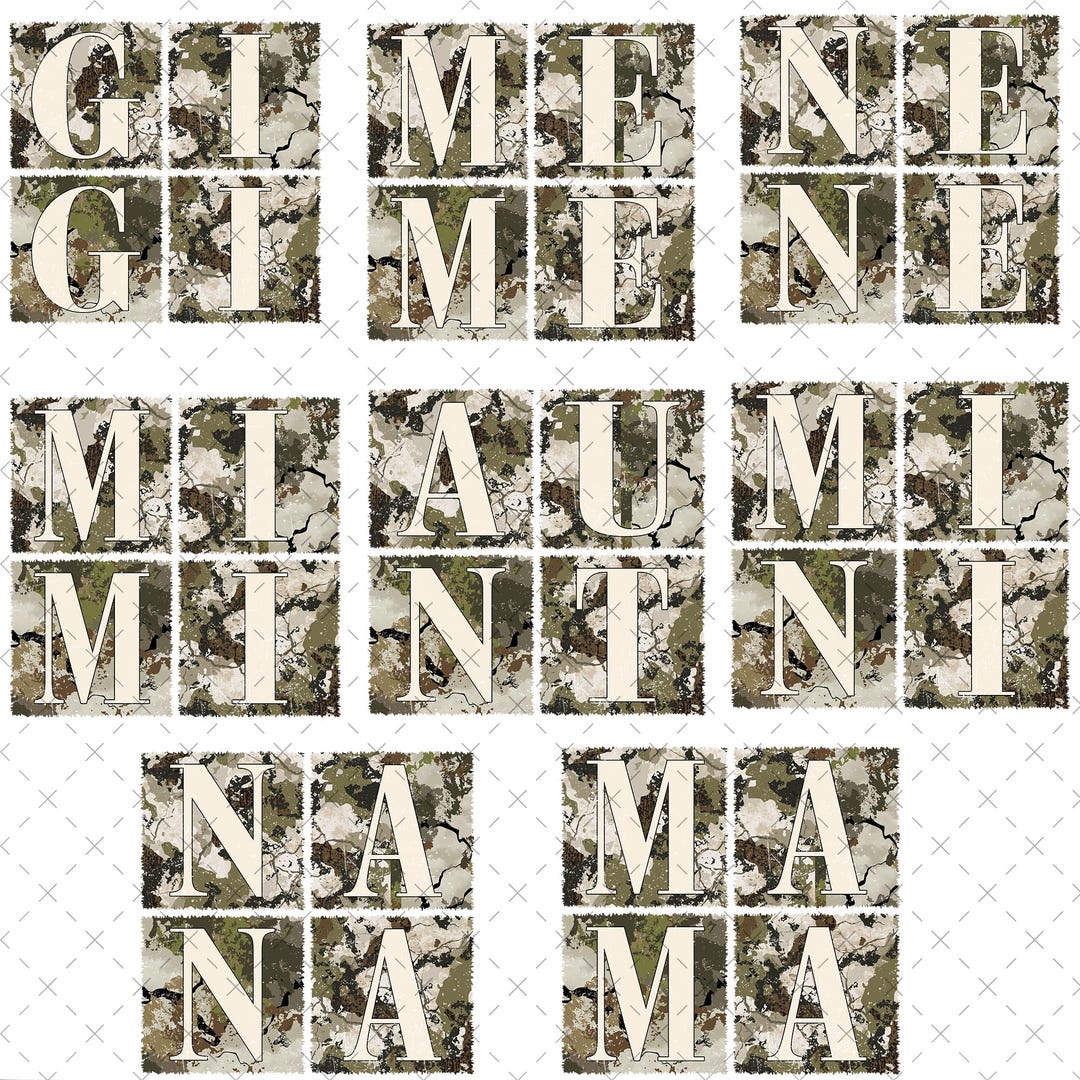15+ Family Camo Camouflage Bundle Png, Nana Mimi Aunt Camo Png ...