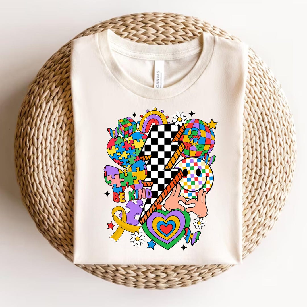 Retro Lightning Bolt Autism Awareness Png, Autism Awareness Png, Autism ...