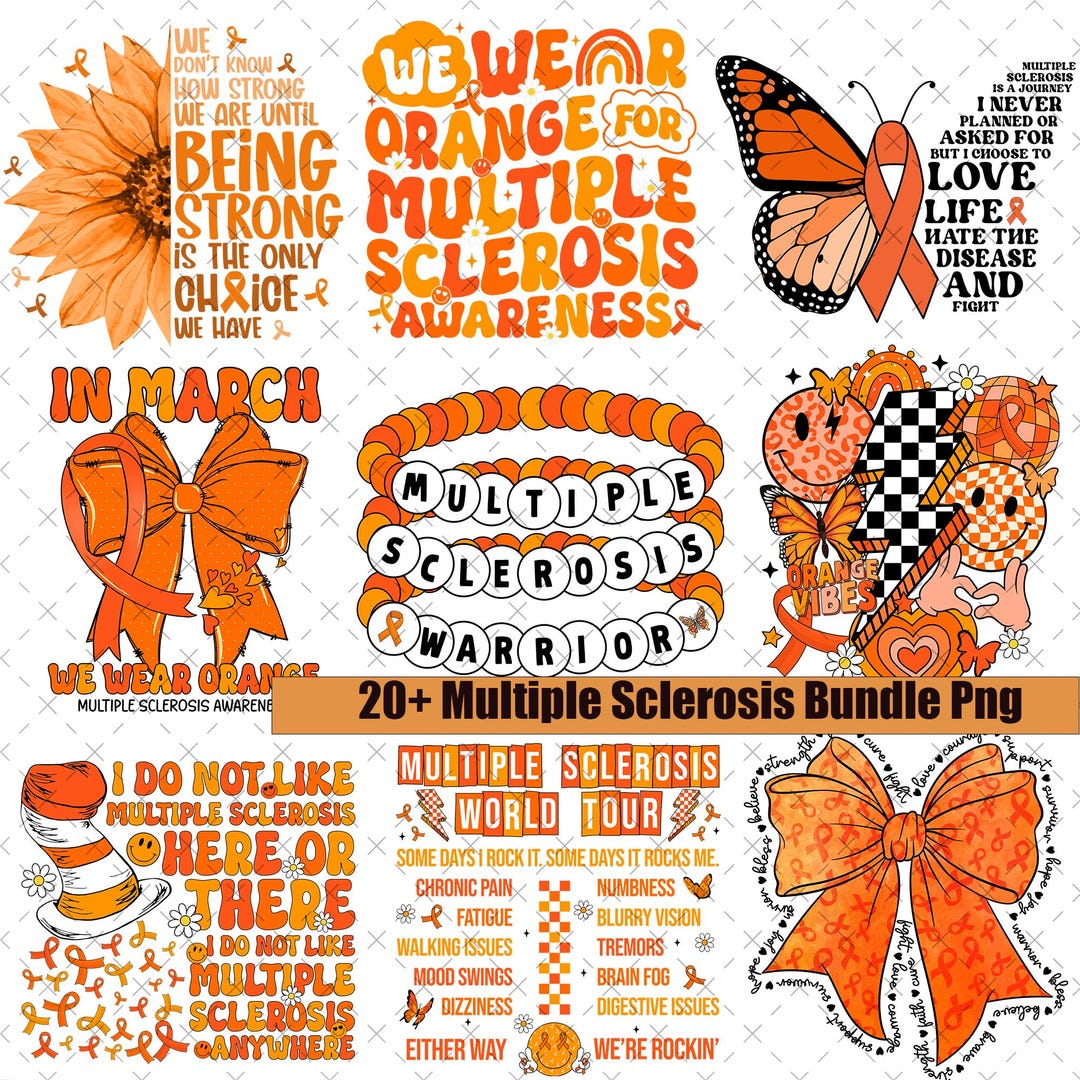 20+ Multiple Sclerosis Awareness Png Bundle, Orange Ribbon Png ...