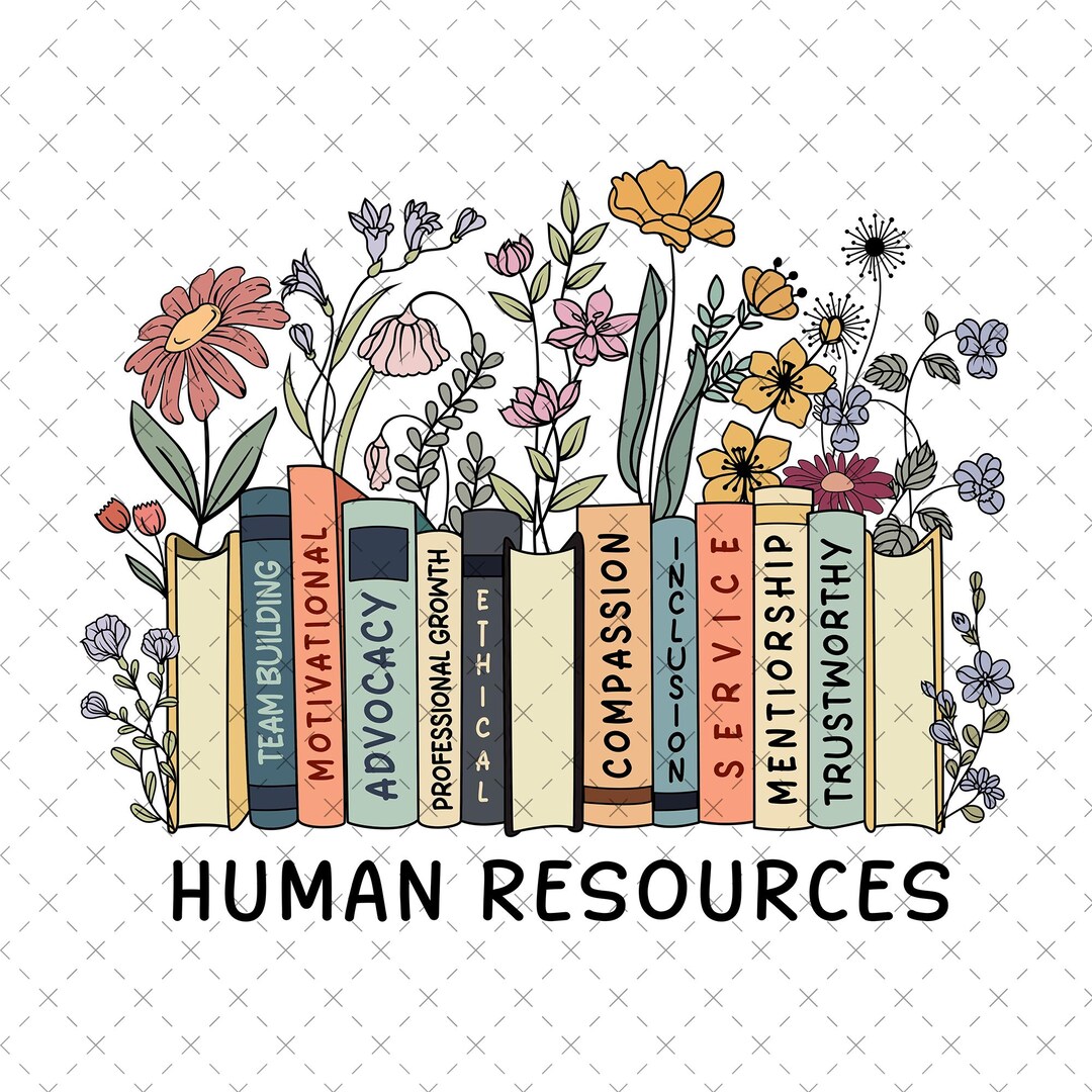 Floral Human Resourses Book Lover Png, Human Resources Png ...