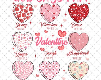 God Says I Am Valentine Candy Heart Png, Jesus Valentine Png, Christian ...