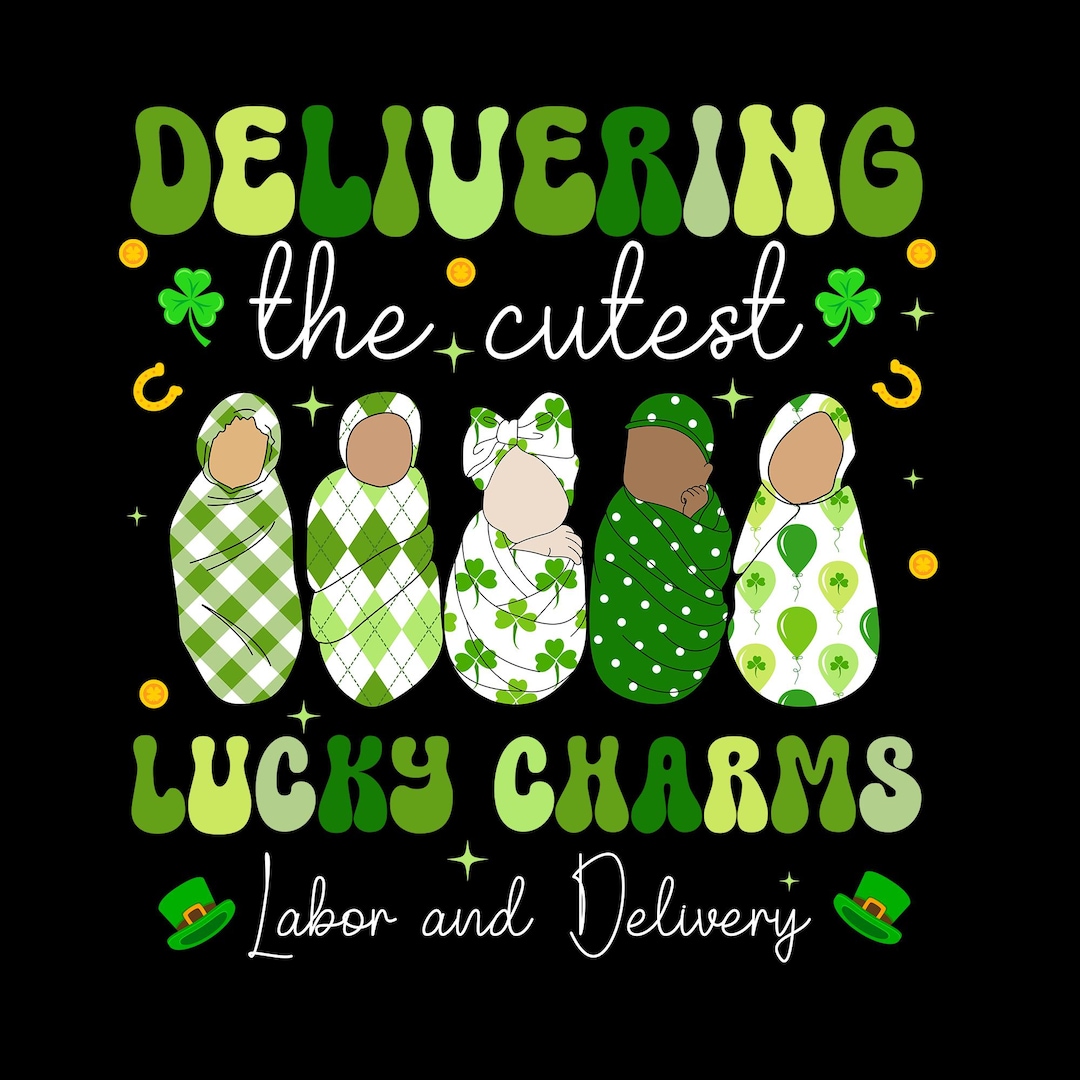 Delivering the Cutest Little Lucky Charm Png, Labor and Delivery Png, L ...
