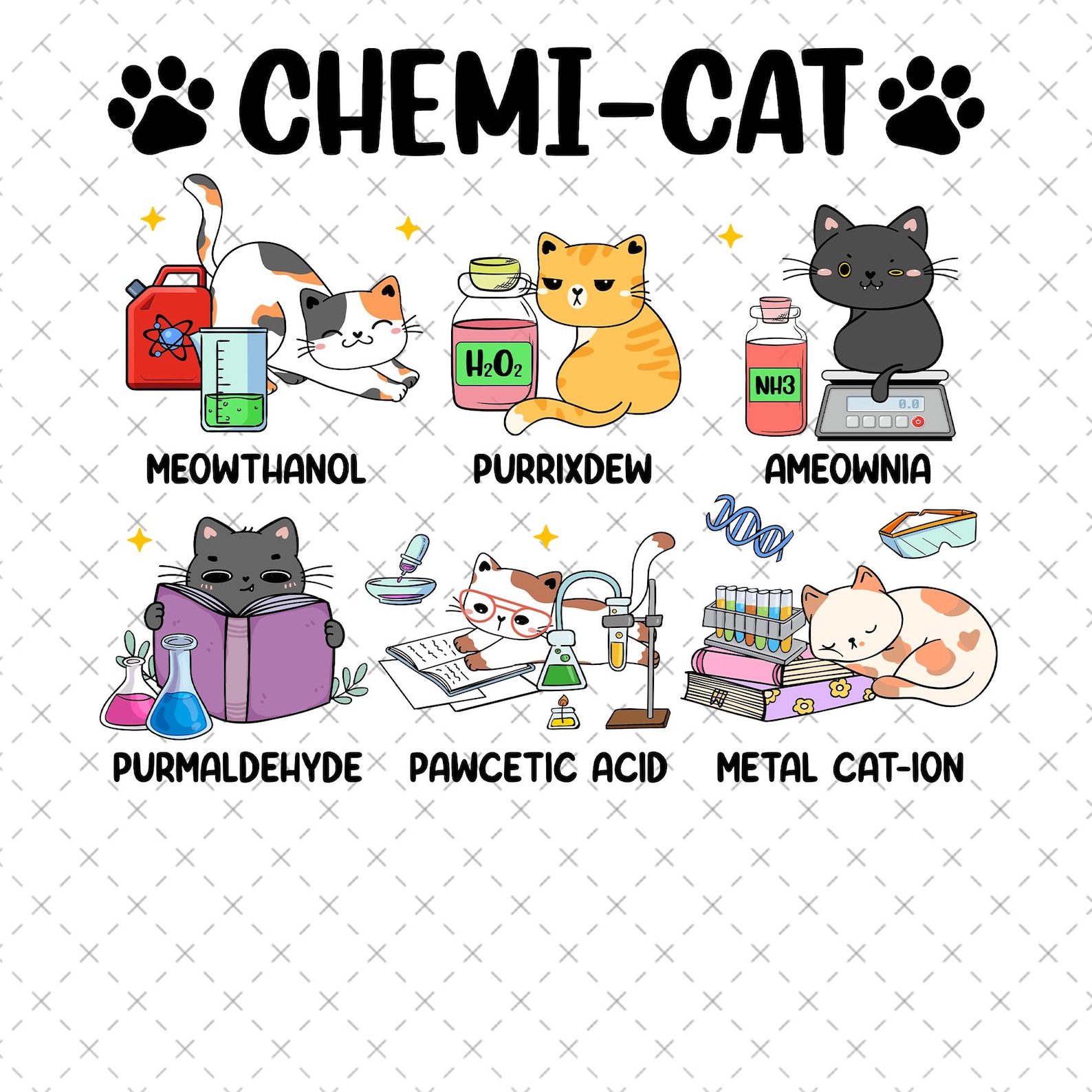 Chemistry Cats Science Png, Funny Chemicats Png, Cute Science Teacher ...